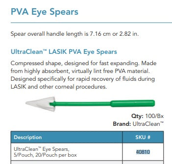 PVA EYE SPEARS – Sacor Inc.