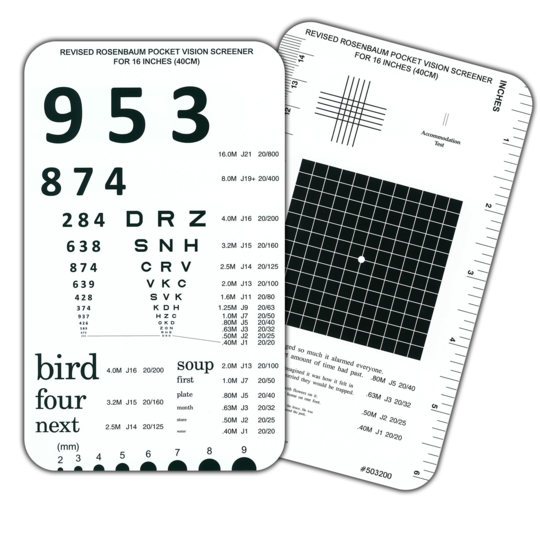 Rosenbaum Near Vision Card - NEW VERSION! – Sacor Inc.