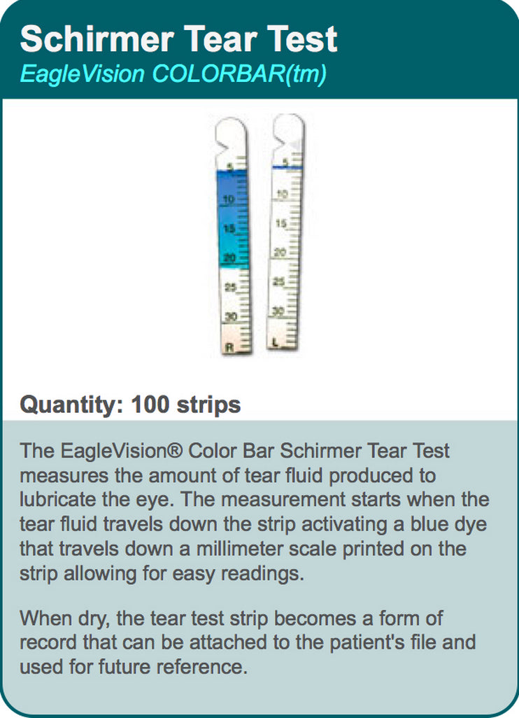 Schirmer Tear Test Color Bar – Sacor Inc.